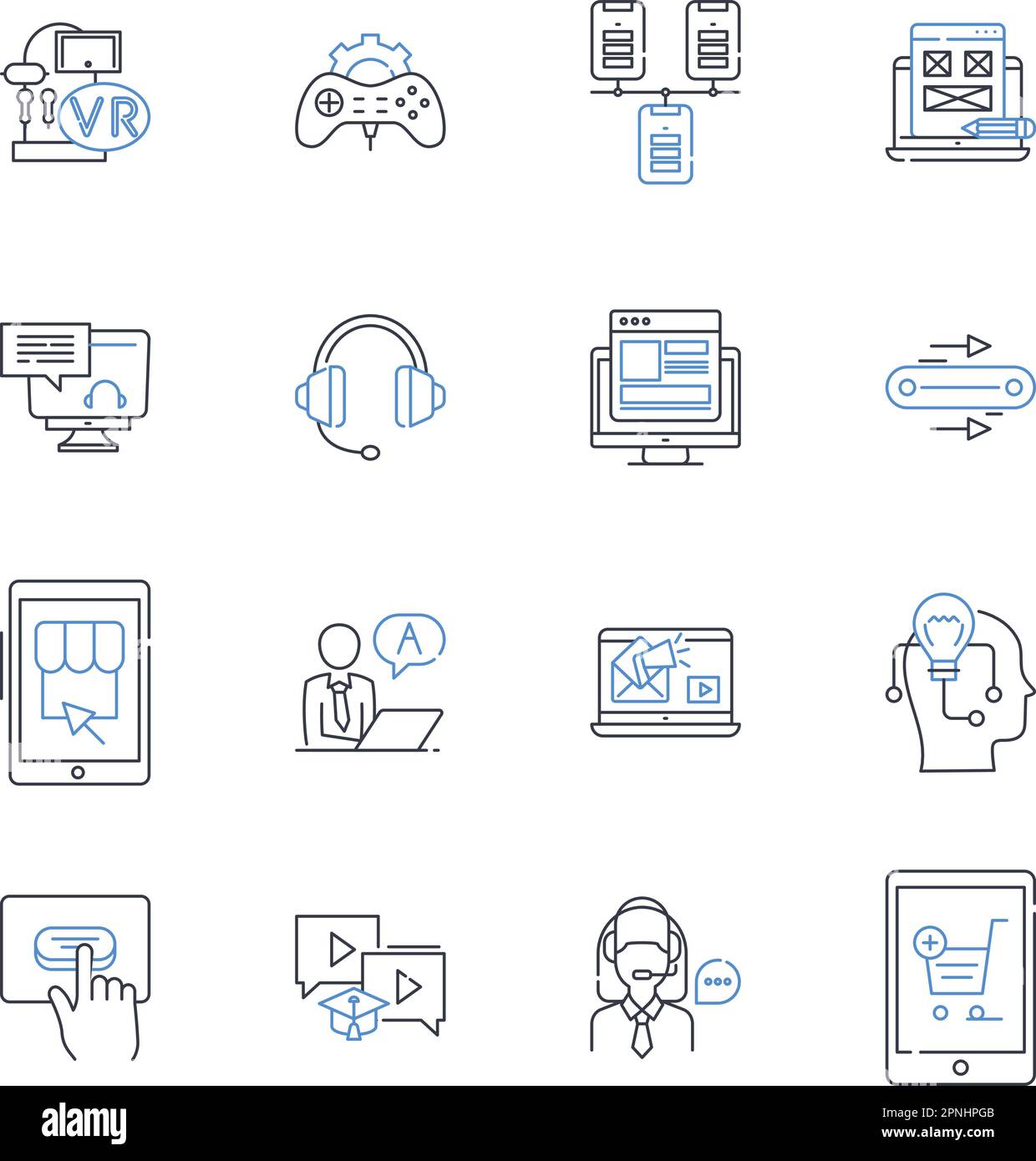 Software Apps Line Icons Collection Interface Functionality Compatibility Usability