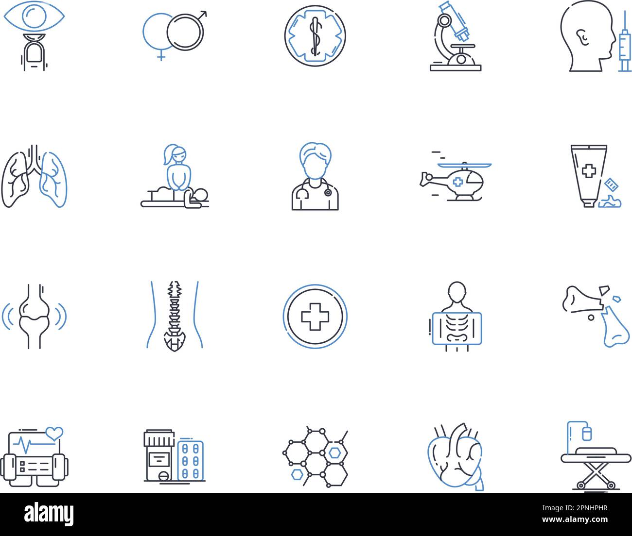 Emergency room line icons collection. Trauma, Triage, Urgency, Critical ...