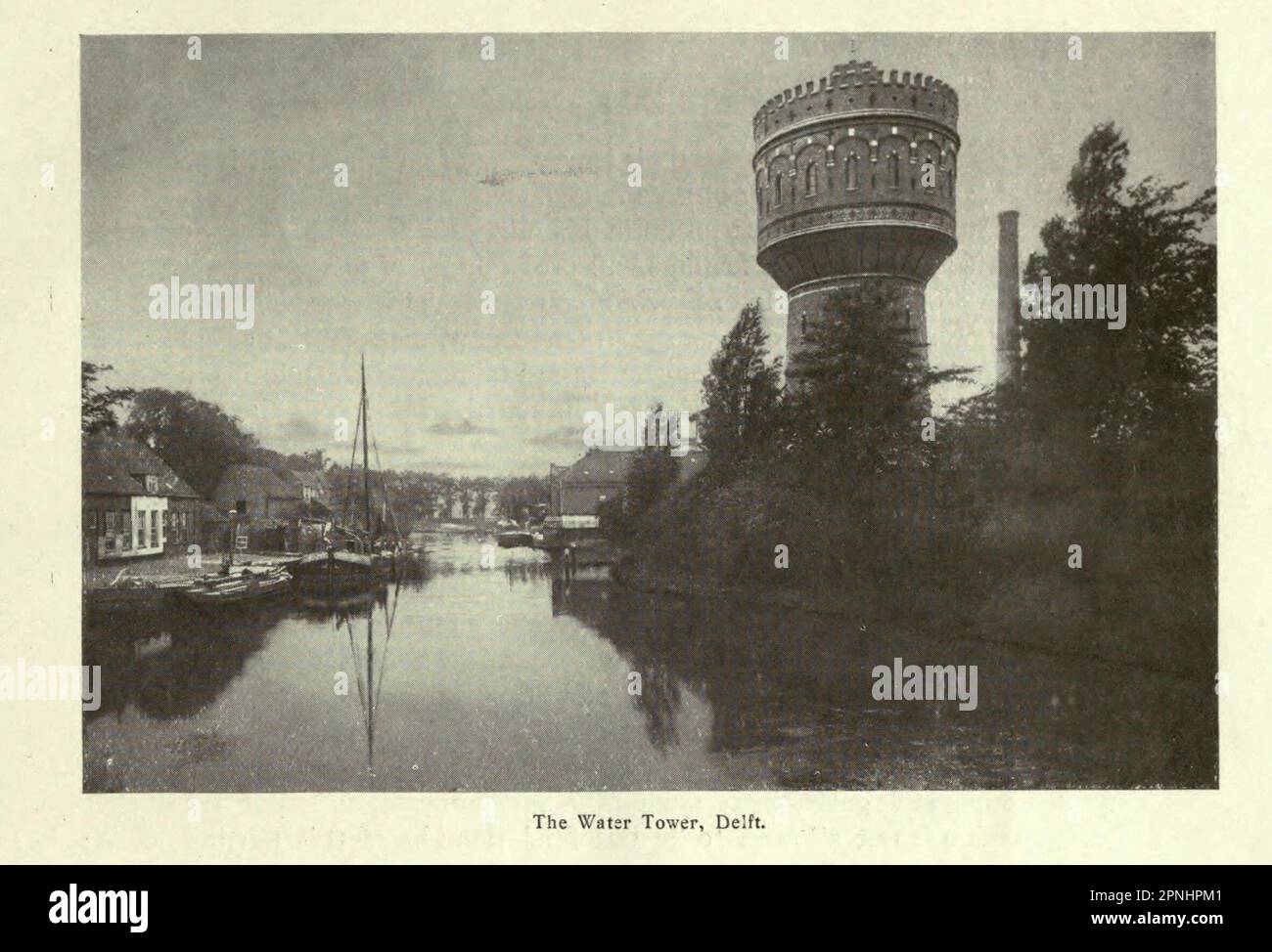 The Delft Water Tower from the book ' Homes and haunts of the Pilgrim ...