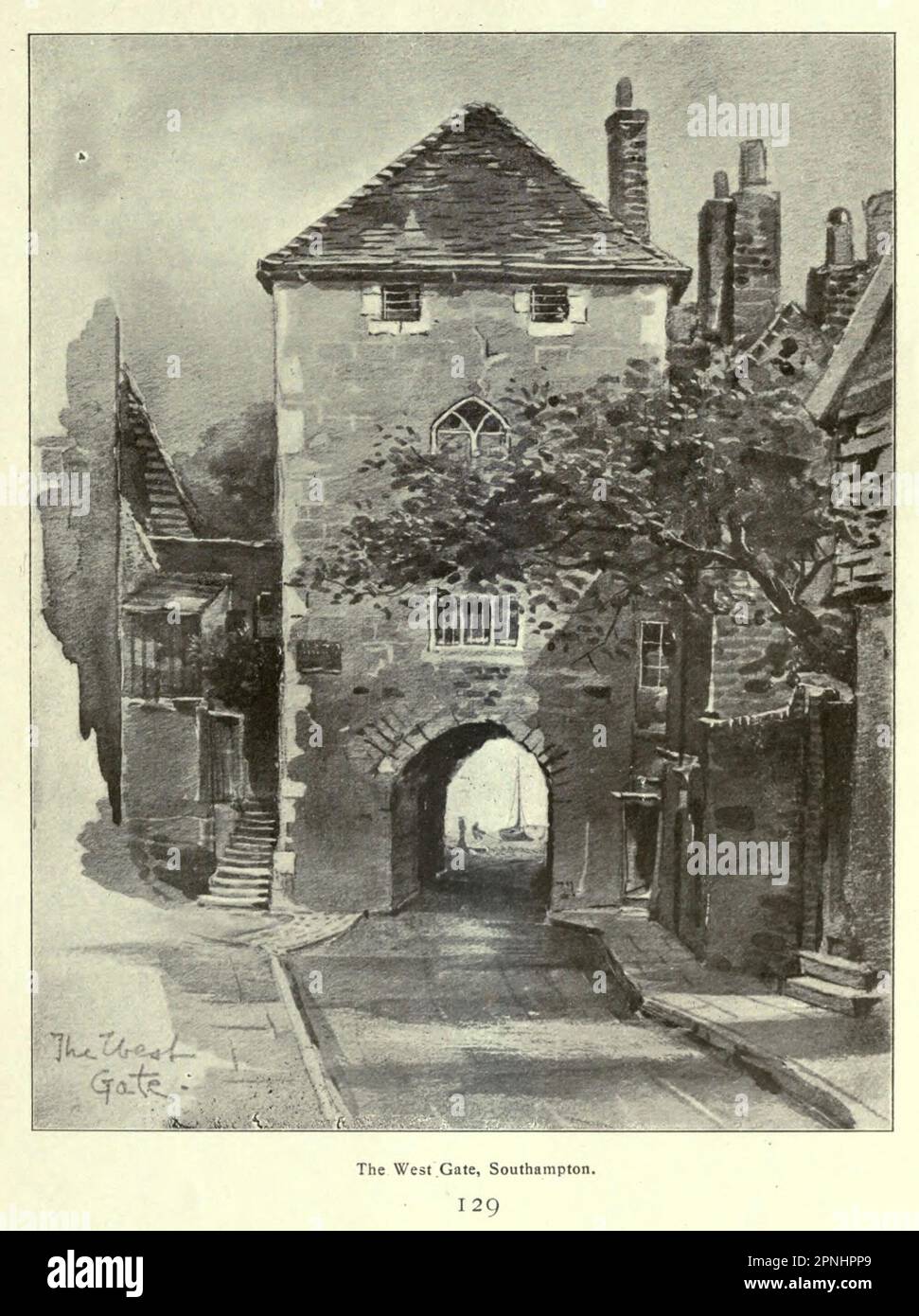 The West Gate, Southampton from the book ' Homes and haunts of the ...