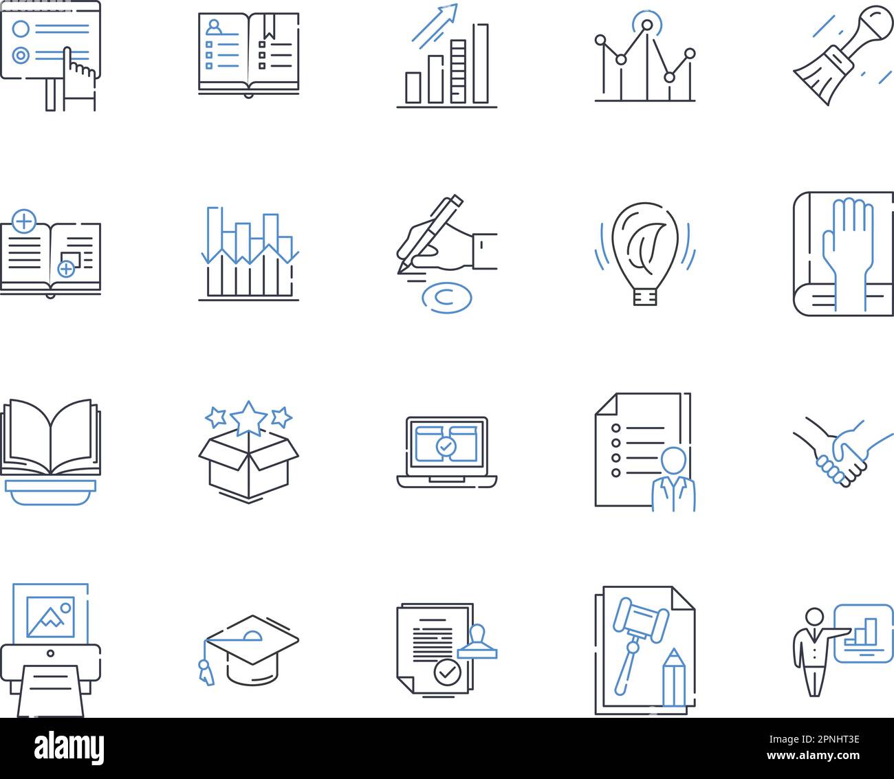 Instruction Line Icons Collection Teach Explain Guide Educate Train Coach Demonstrate