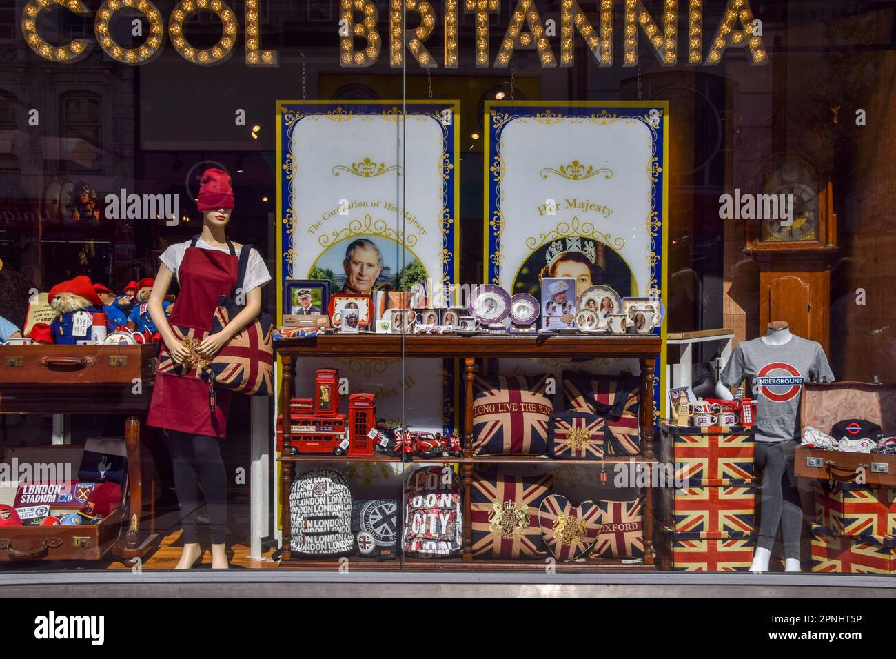 London, England, UK. 19th Apr, 2023. A shop in Oxford Street displays ...