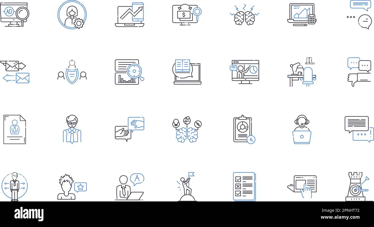 Decision making line icons collection. Choice, Selection, Judgment, Options, Analysis, Rational ...
