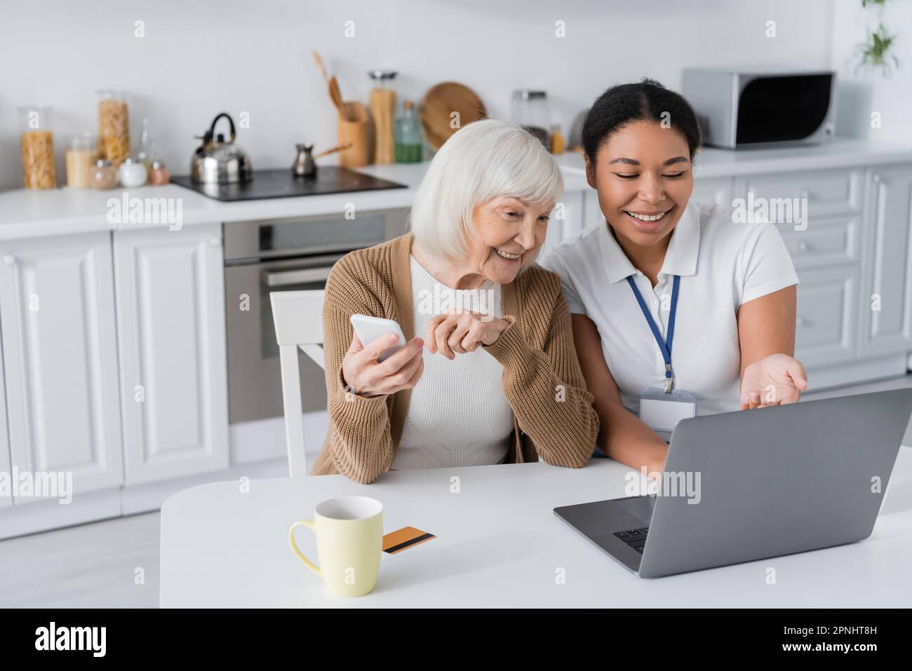 Multiracial social worker using hi-res stock photography and images - Alamy