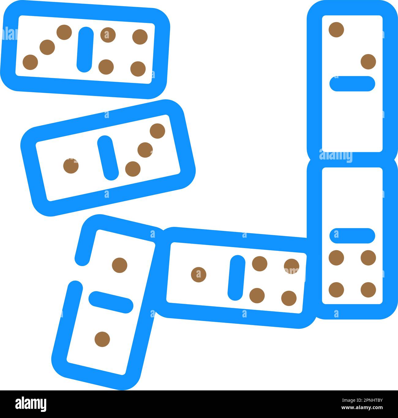 dominoes set board table color icon vector illustration Stock Vector ...