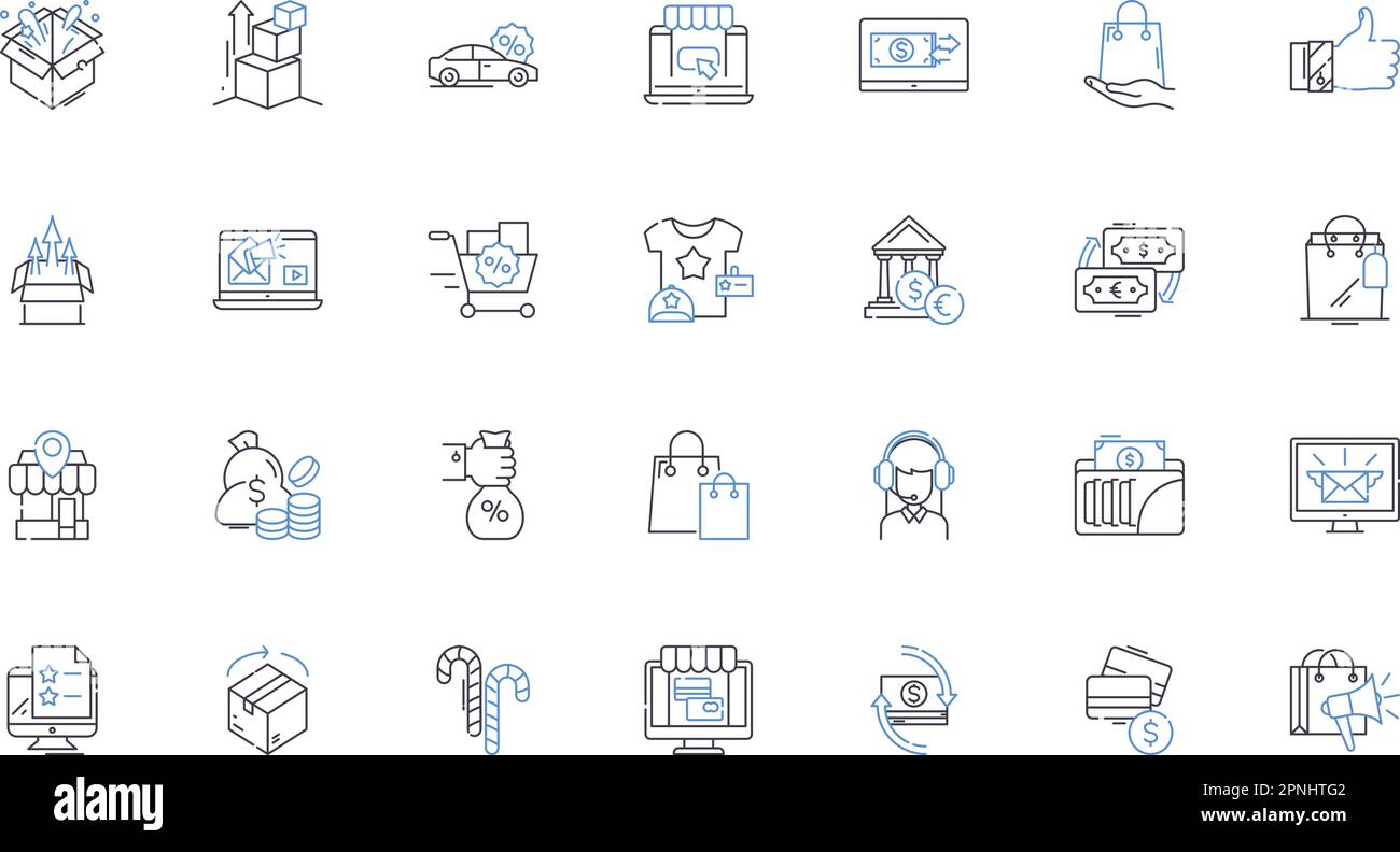 Purchaser line icons collection. Buyer, Consumer, Shopper, Customer ...