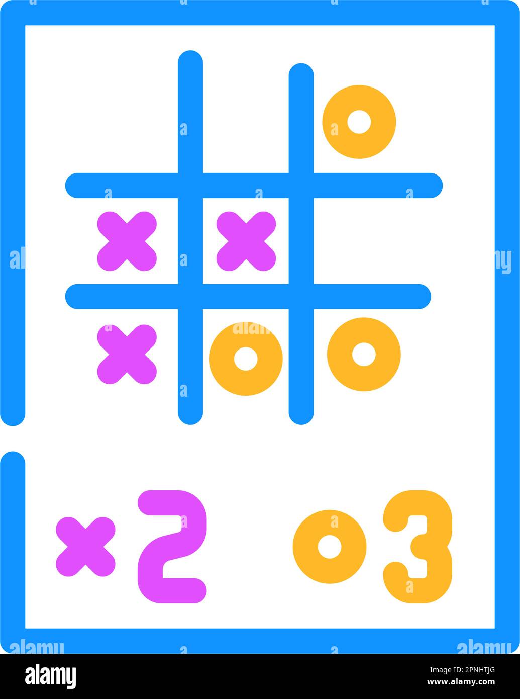 tic tac toe game color icon vector illustration Stock Vector Image ...