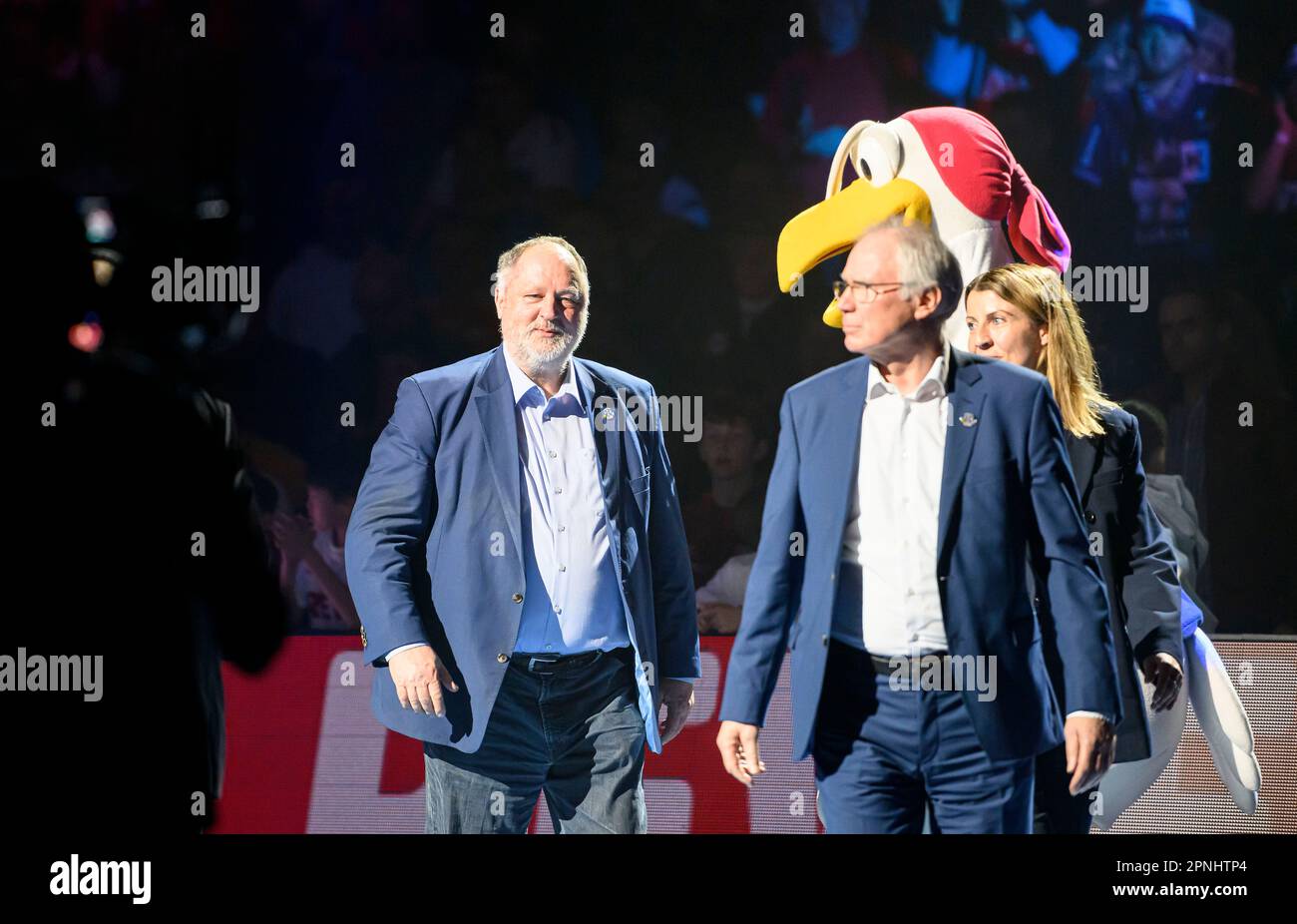 left to right Andreas MICHELMANN (DHB, President), Uwe SCHWENKER (HBL ...