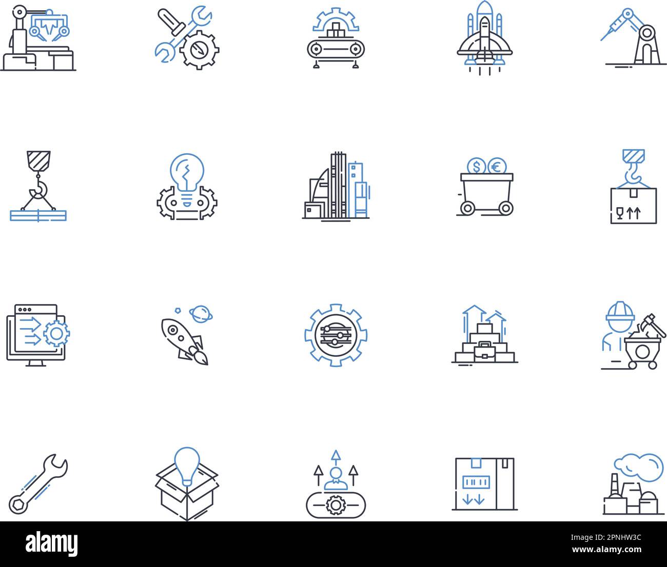 Exportation Line Icons Collection Trade Globalization Shipping Importing Logistics