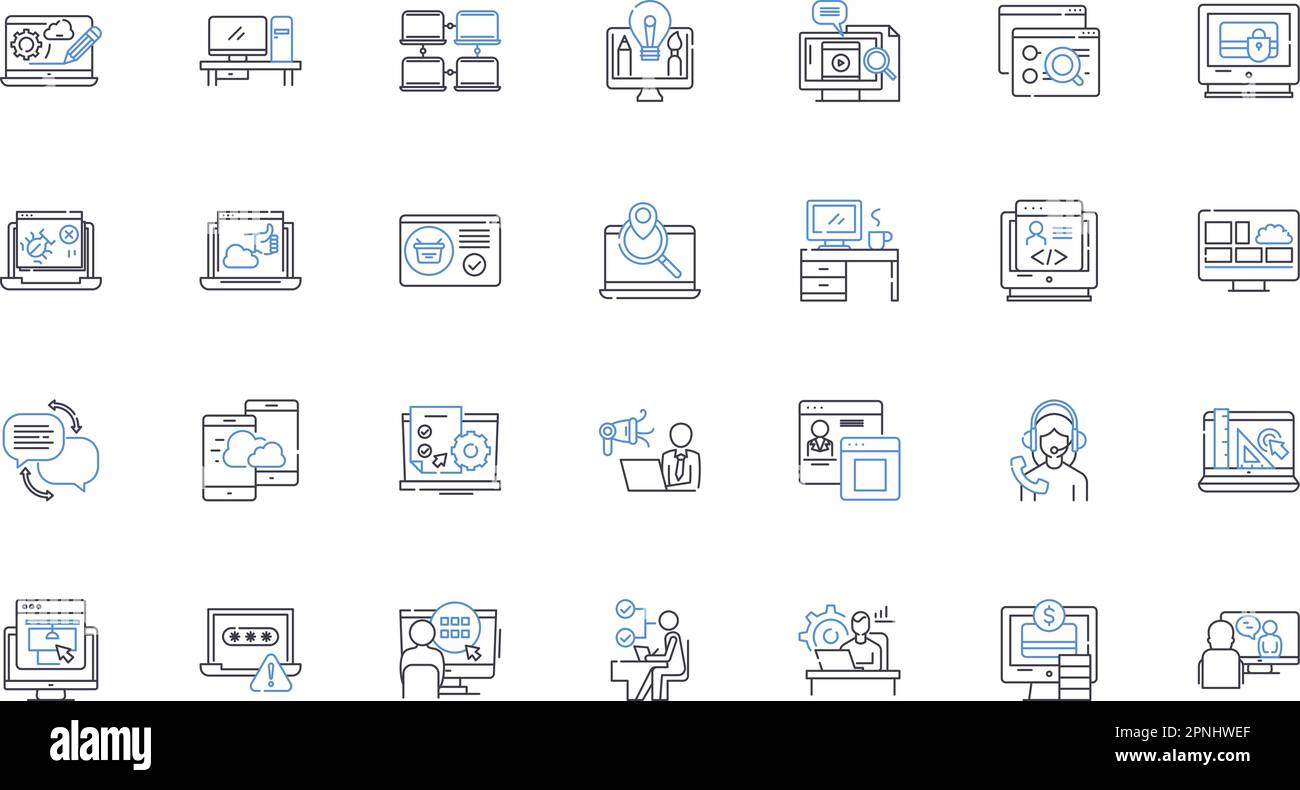 Strengthening ties line icons collection. Connection, Engagement ...