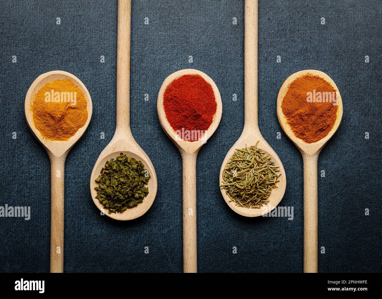 Group mix spices paprika hi-res stock photography and images - Alamy