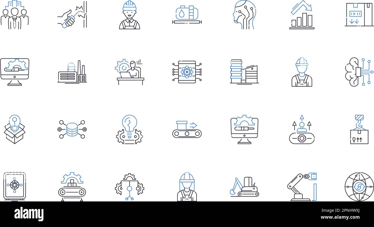 Consignee line icons collection. Recipient, Receiver, Importer ...
