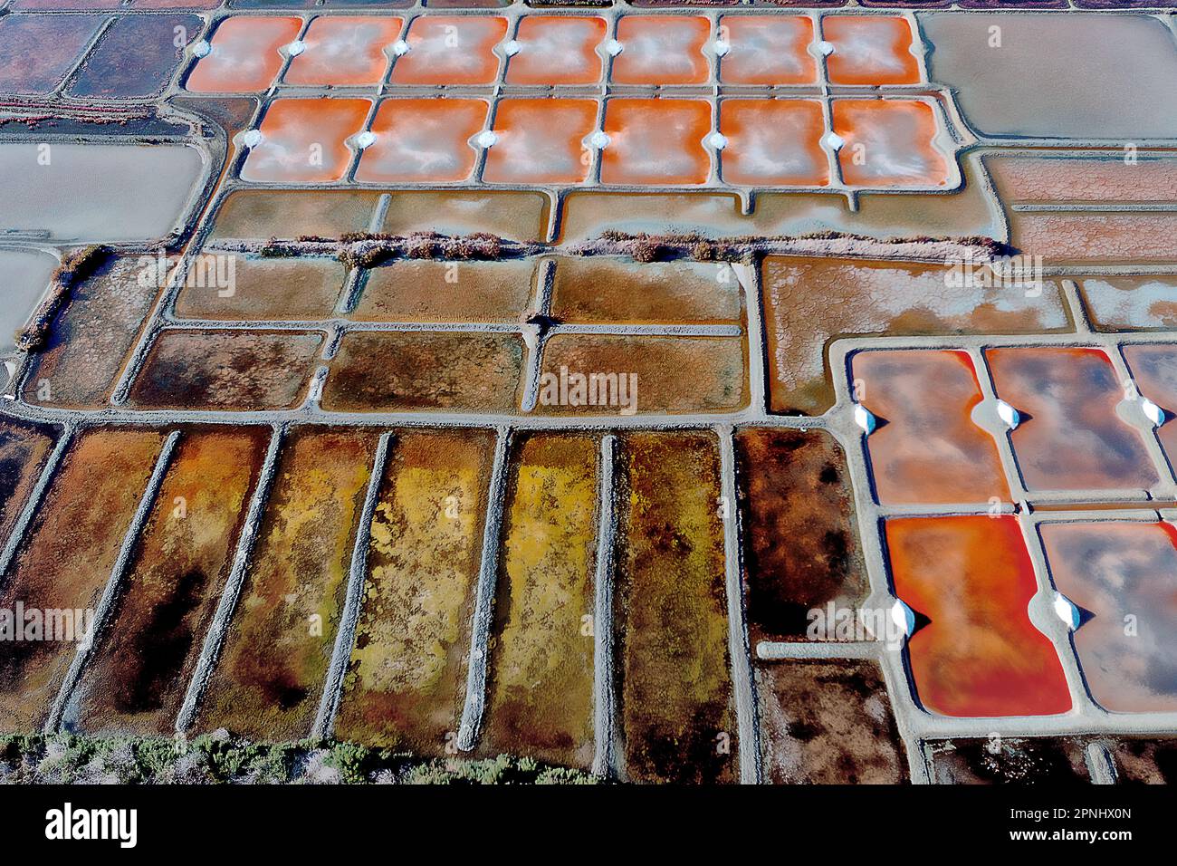 Salt pans in the Guérande Salt Gardens, Brittany, France Stock Photo ...