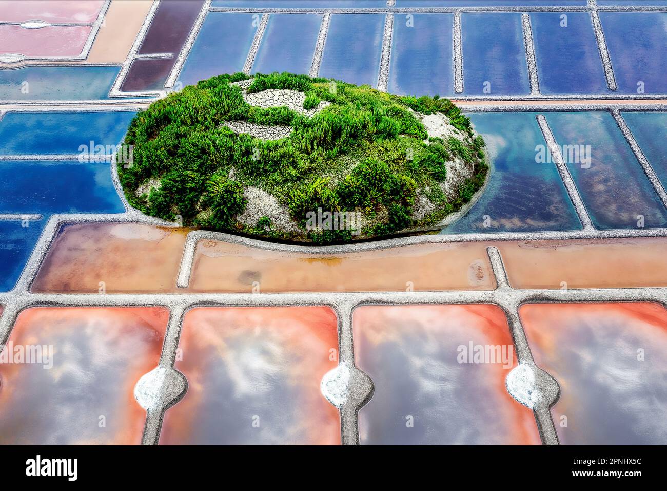 Salt pans in the Guérande Salt Gardens, Brittany, France Stock Photo ...