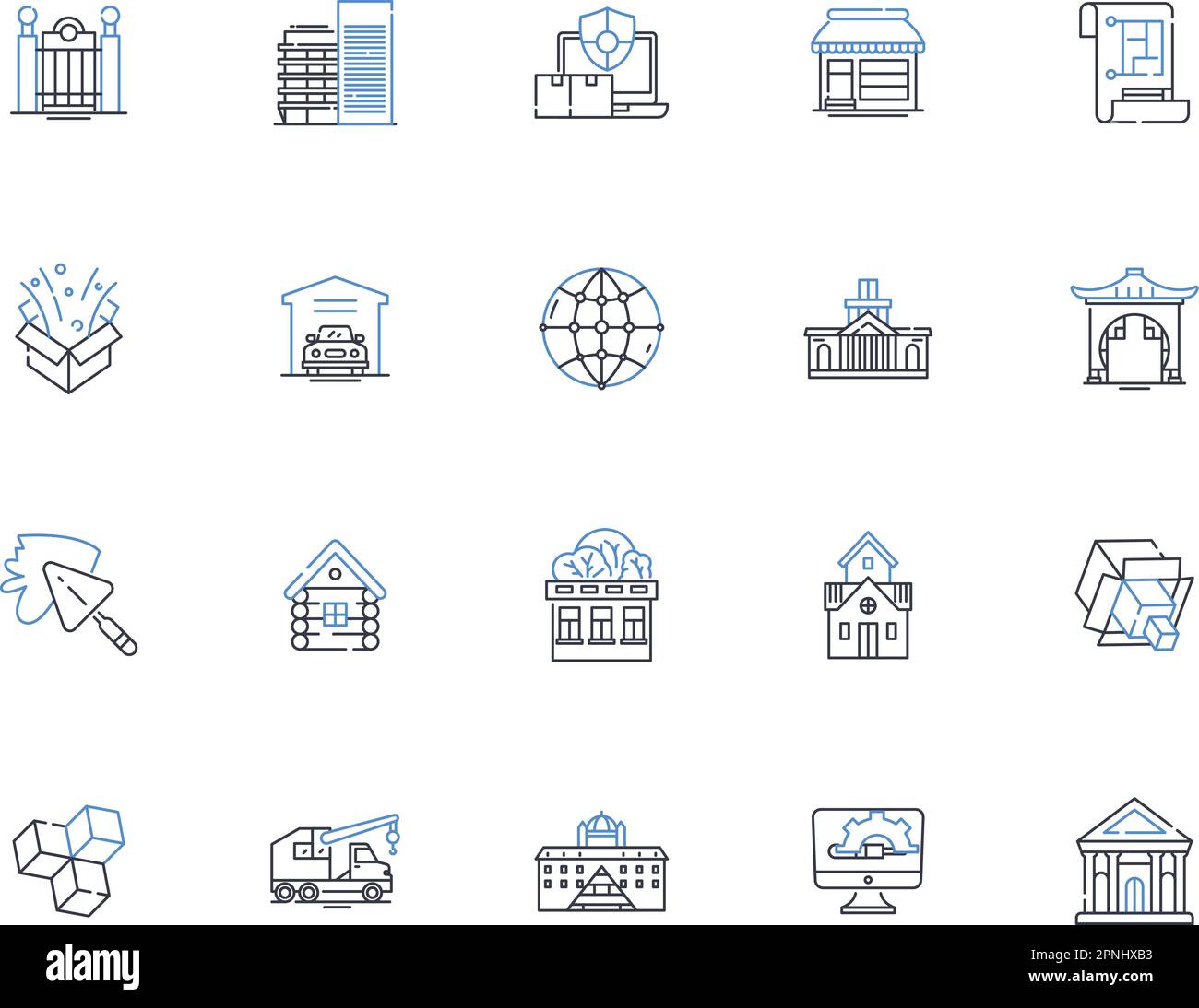 Premises refurbishing line icons collection. Renovation, Remodel ...