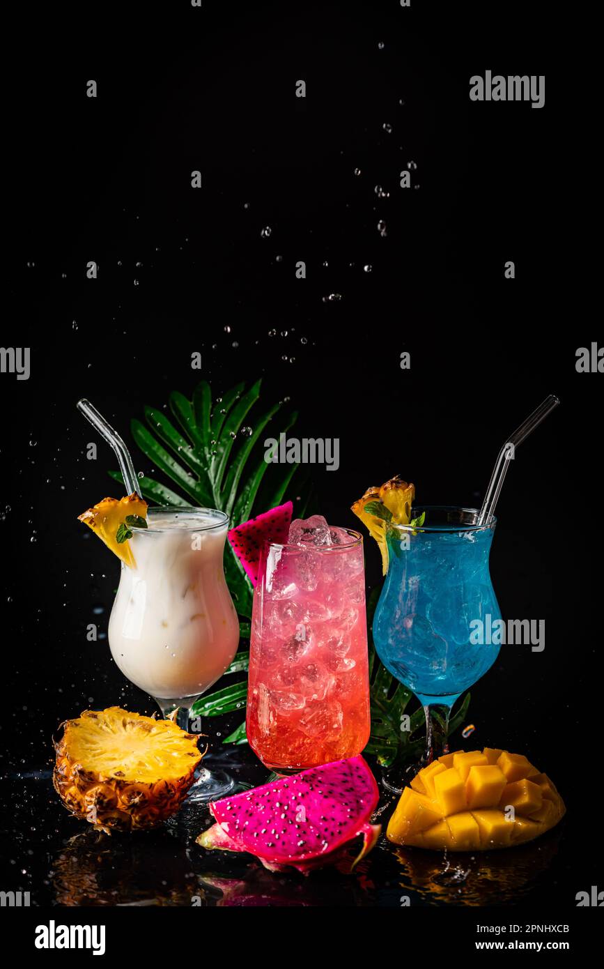 Classic pineapple margarita cocktails hi-res stock photography and ...