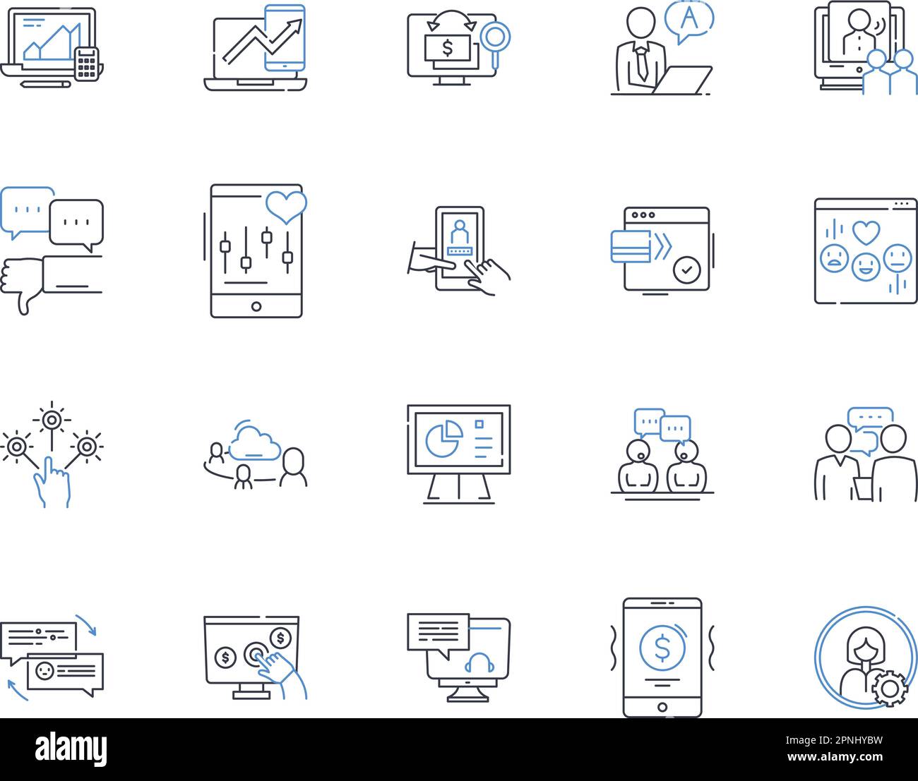 Web Progress Line Icons Collection Development Programming Design Html Css Javascript