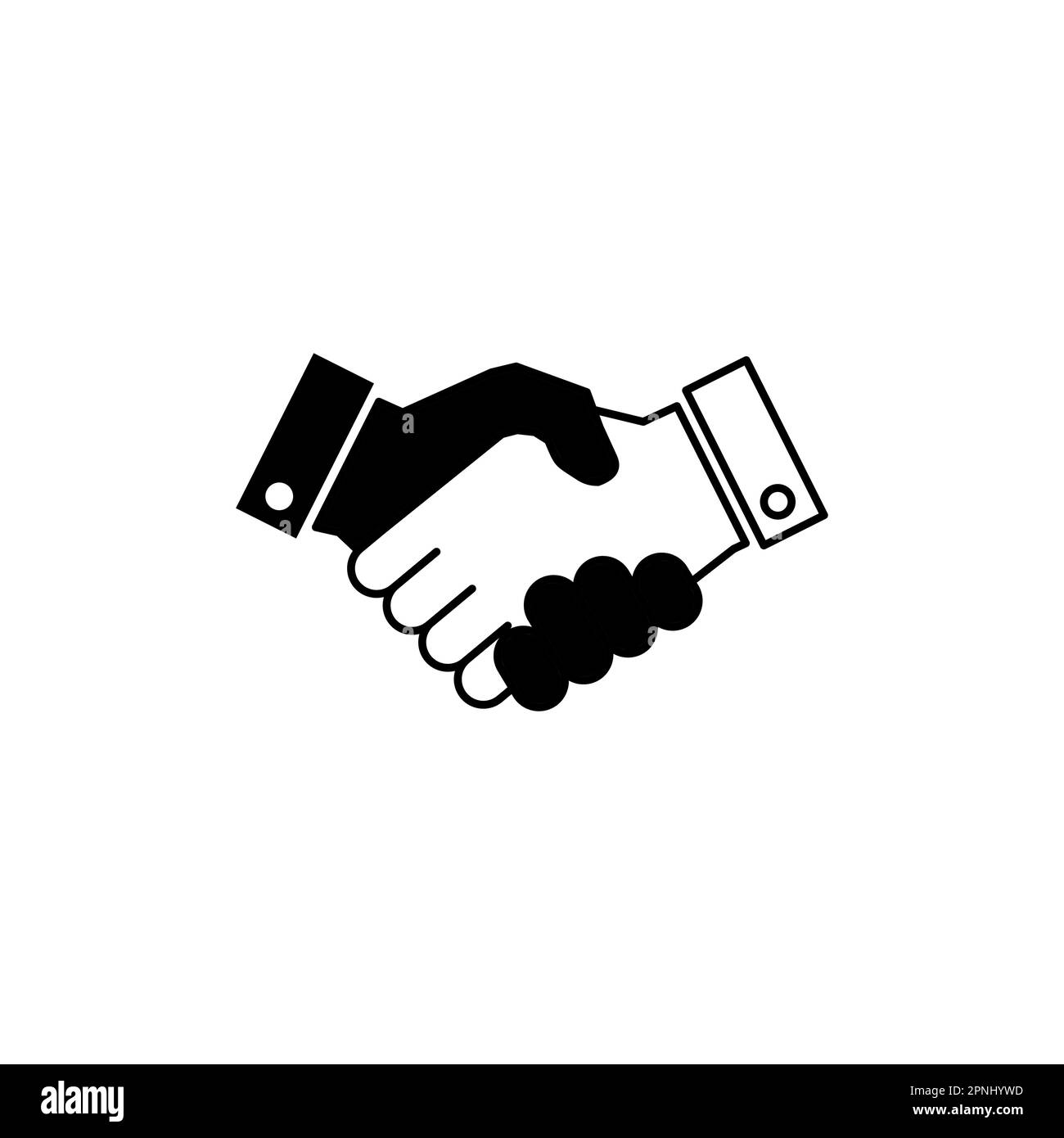 Handshake icon vector. business handshake. contact agreement Stock ...