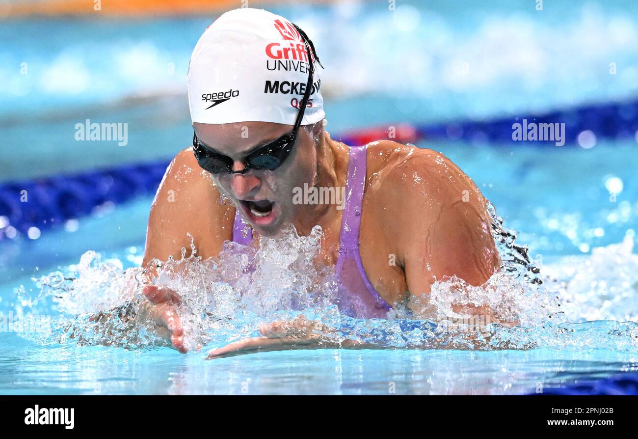 Kaylee McKeown in action winning the final of the Women's 200 metre ...