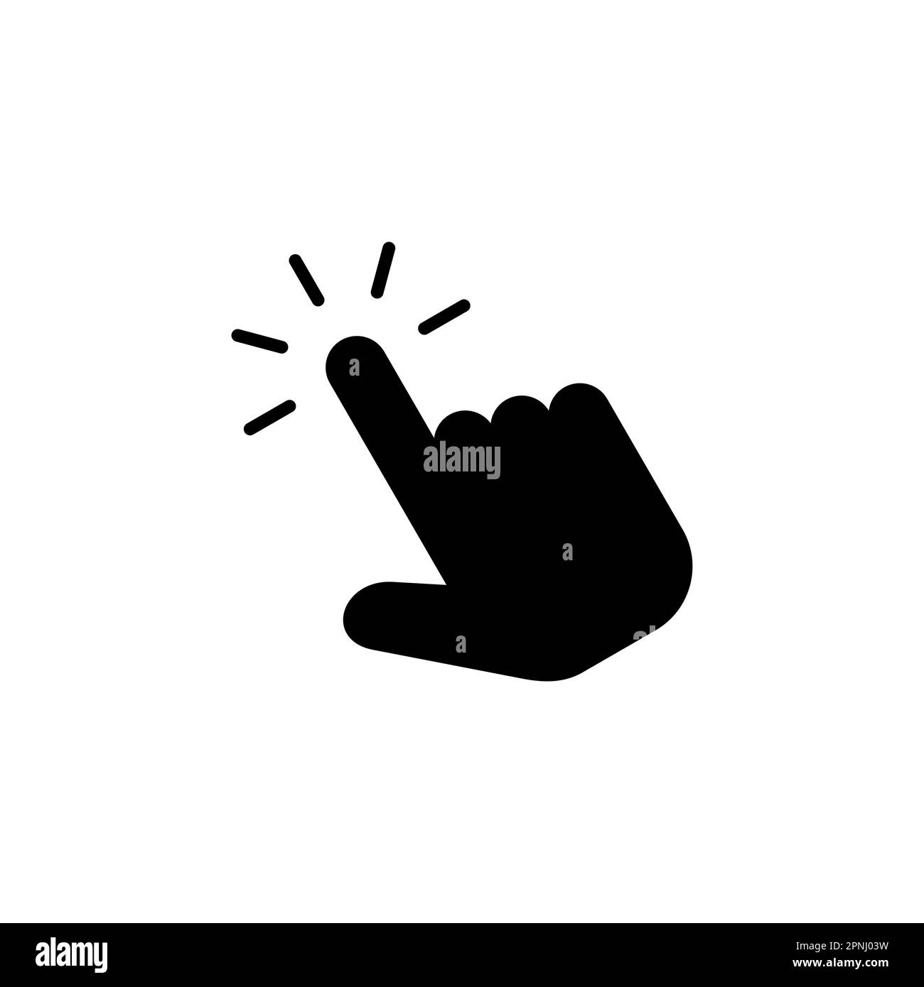 Hand click icon vector. pointer icon vector. hand cursor icon vector Stock Vector Image & Art ...