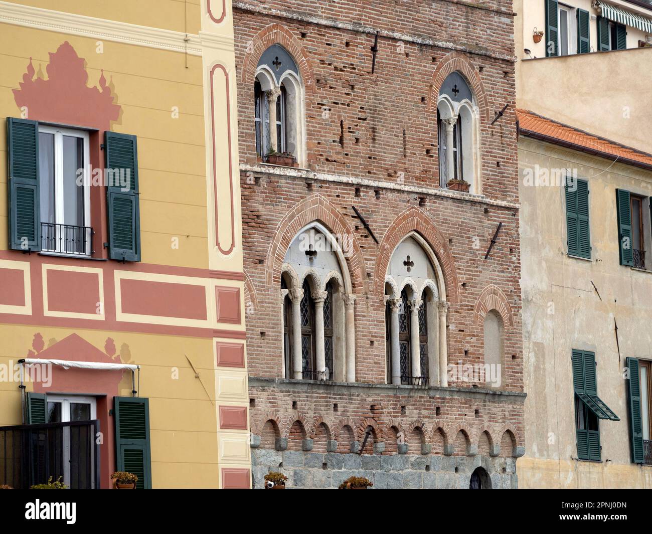 Old noli medieval village liguria italy Stock Photo - Alamy