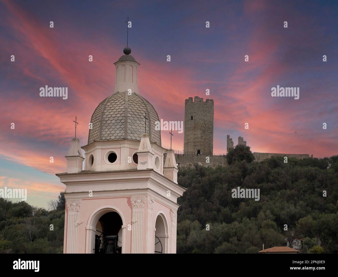 Old noli medieval village liguria italy Stock Photo - Alamy