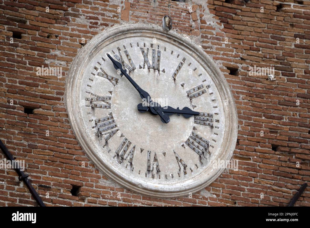 clock tower of Old noli medieval village liguria italy Stock Photo - Alamy