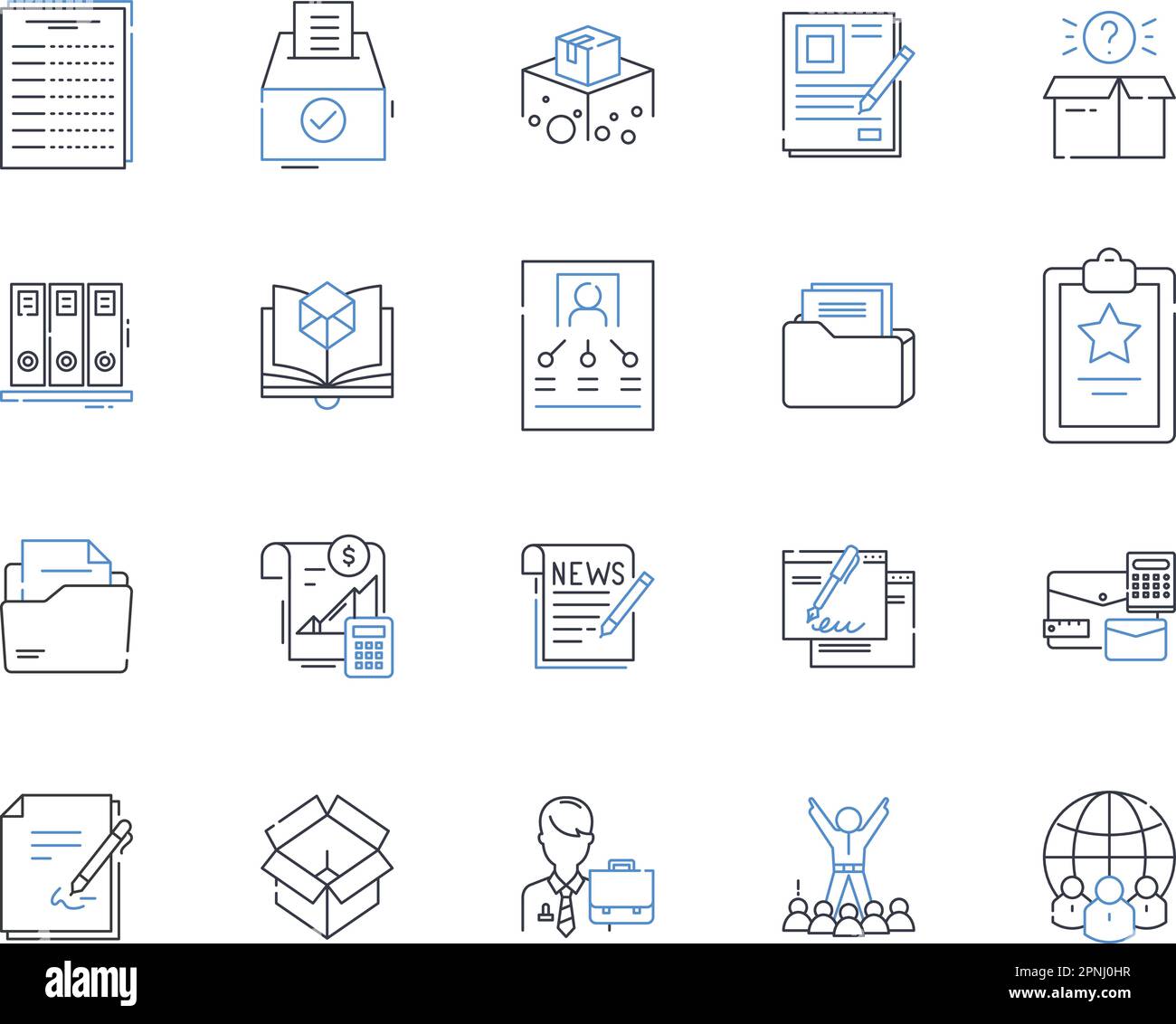 Document management line icons collection. Organization, Efficiency ... Document management line icons collection. Organization, Efficiency ...
