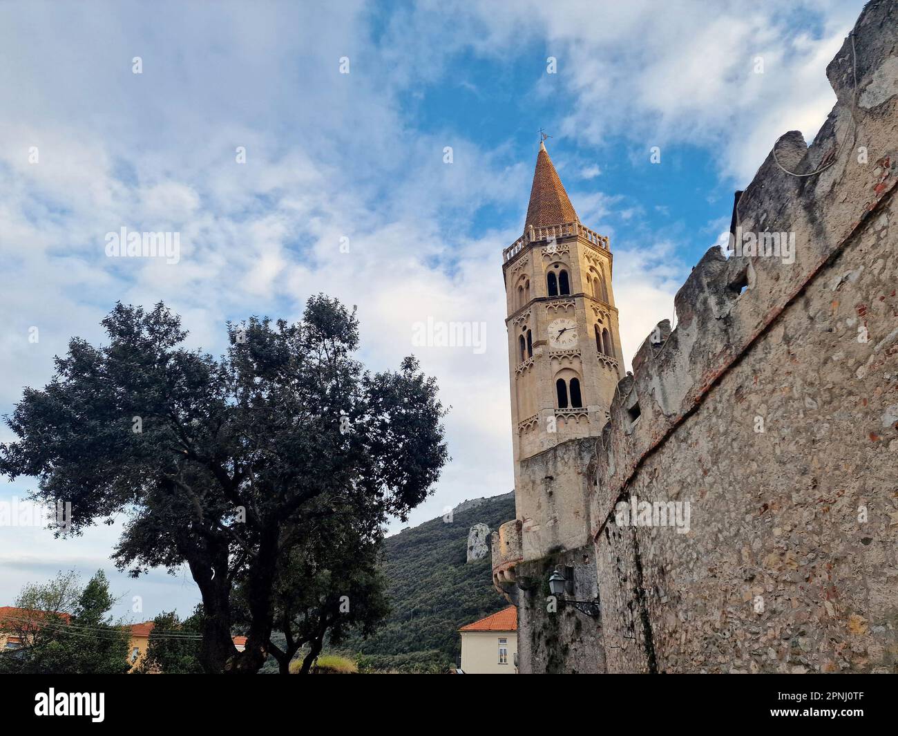 san biagio place in Finalborgo liguria medieval village Italy Stock ...