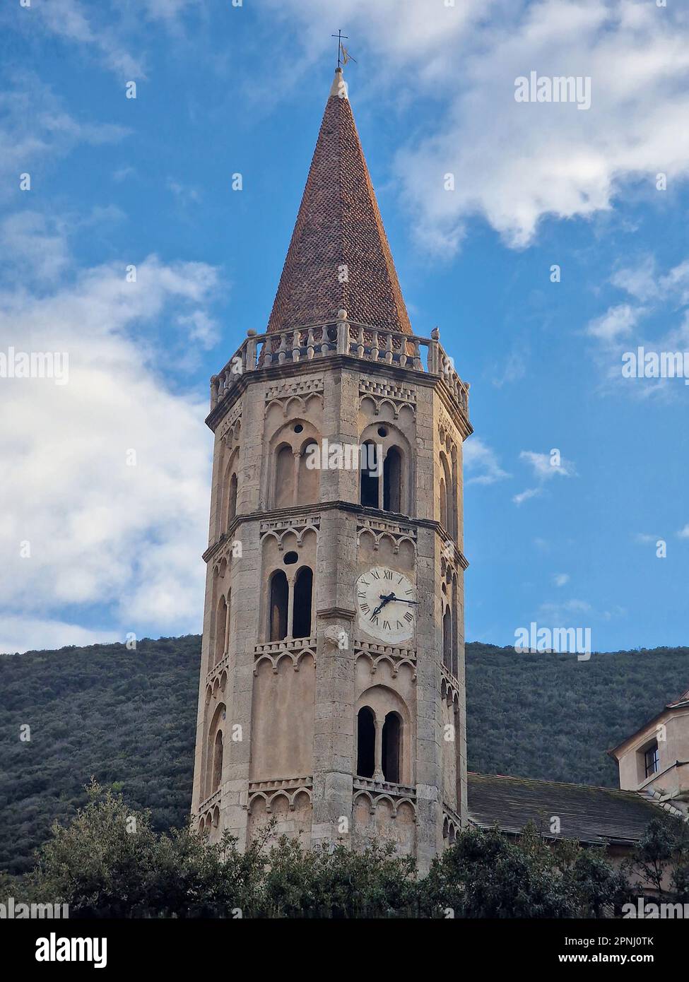 san biagio place in Finalborgo liguria medieval village Italy Stock ...