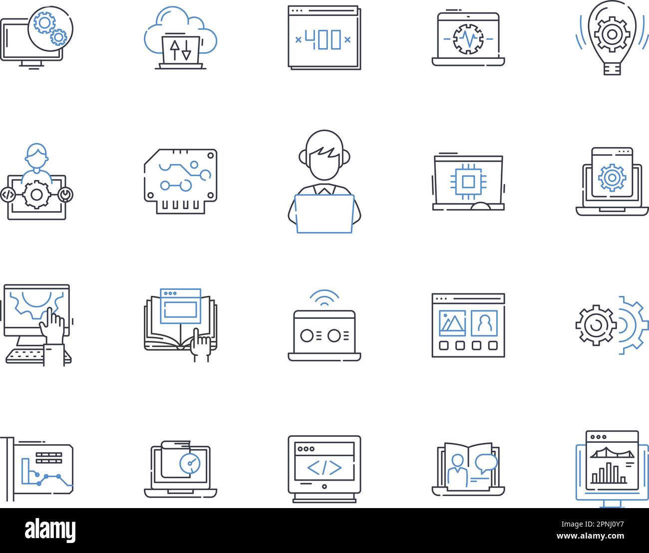 Search engine line icons collection. Google, Bing, Yahoo, DuckDuckGo ... Search engine line icons collection. Google, Bing, Yahoo, DuckDuckGo ...