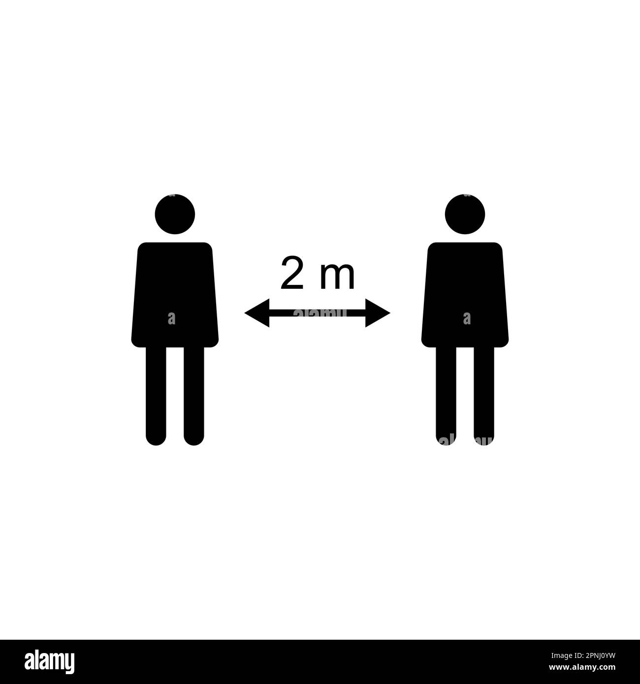 Social distancing icon. social distance icon. self quarantine sign ...