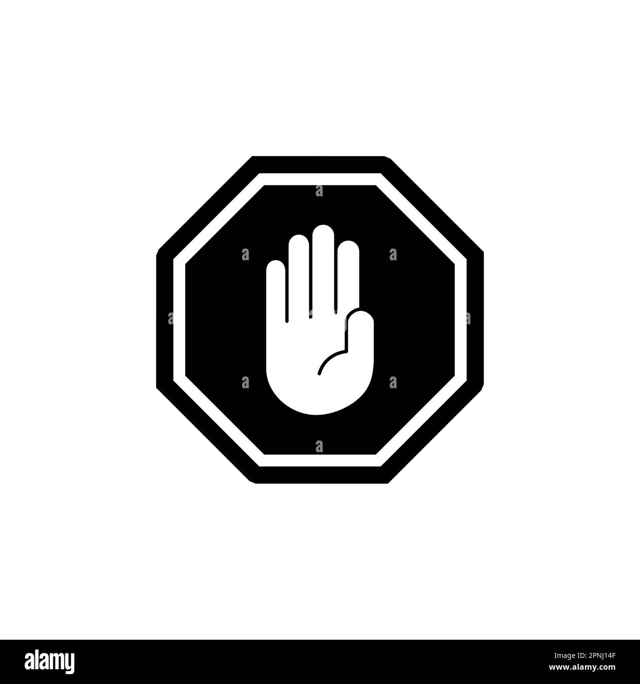 Stop icon vector. stop road sign. hand stop icon vector Stock Vector ...
