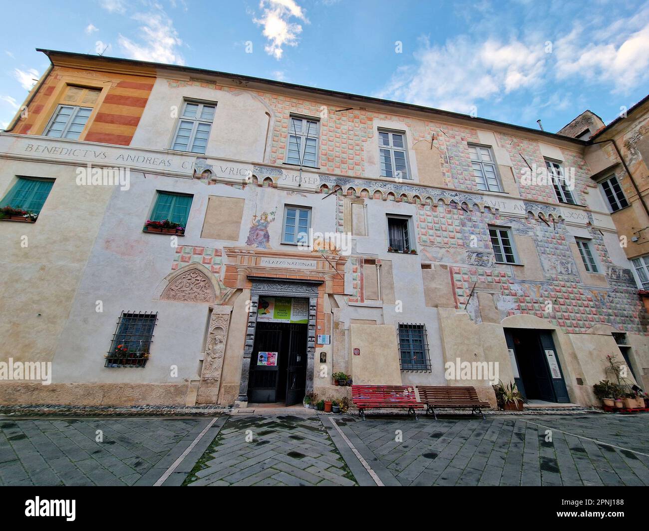 The Finalborgo liguria medieval village Italy Palazzo Nazionale Stock ...