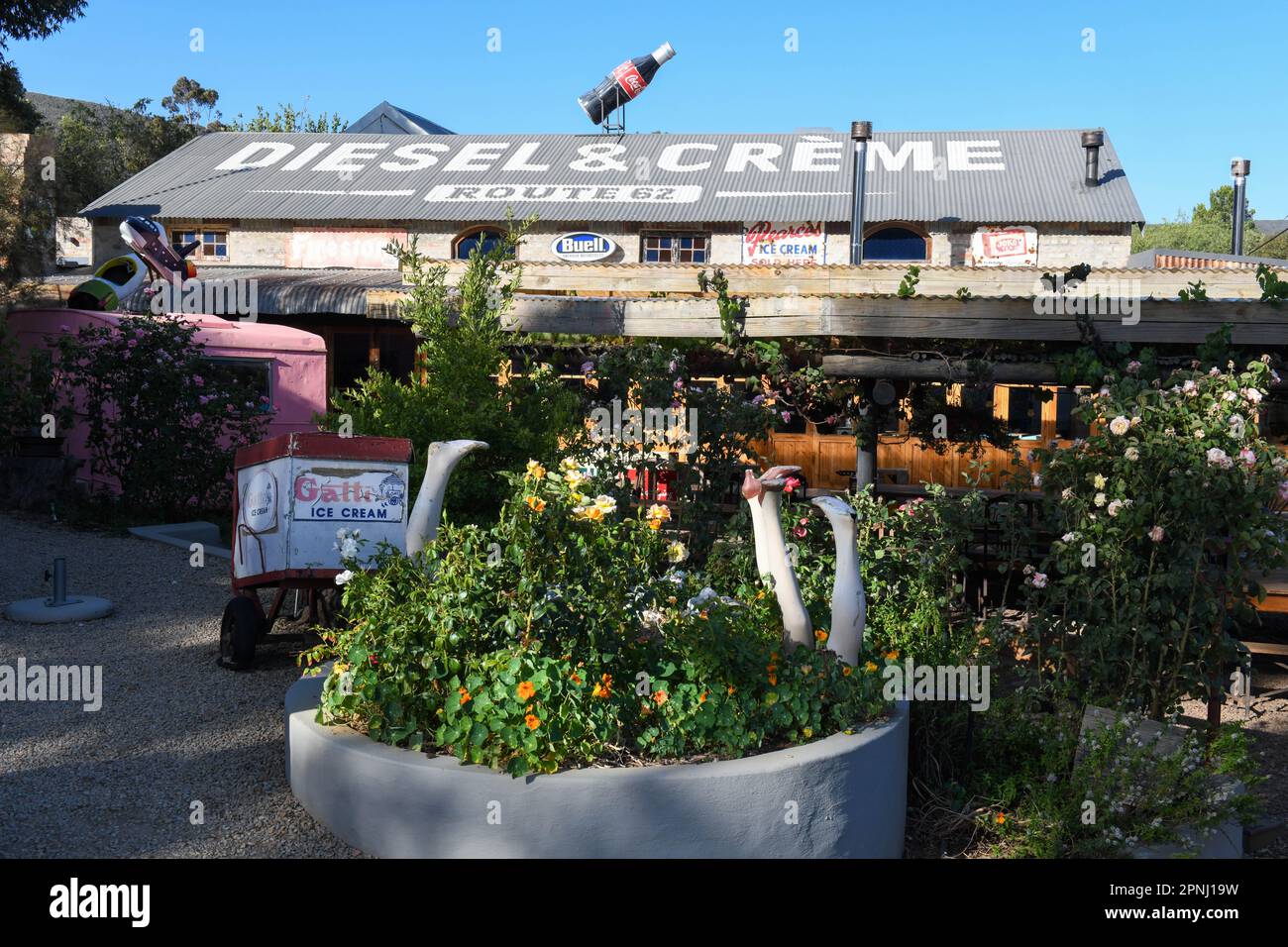 Barrydale, South Africa - 27 January 2023: vintage advertising signs at ...