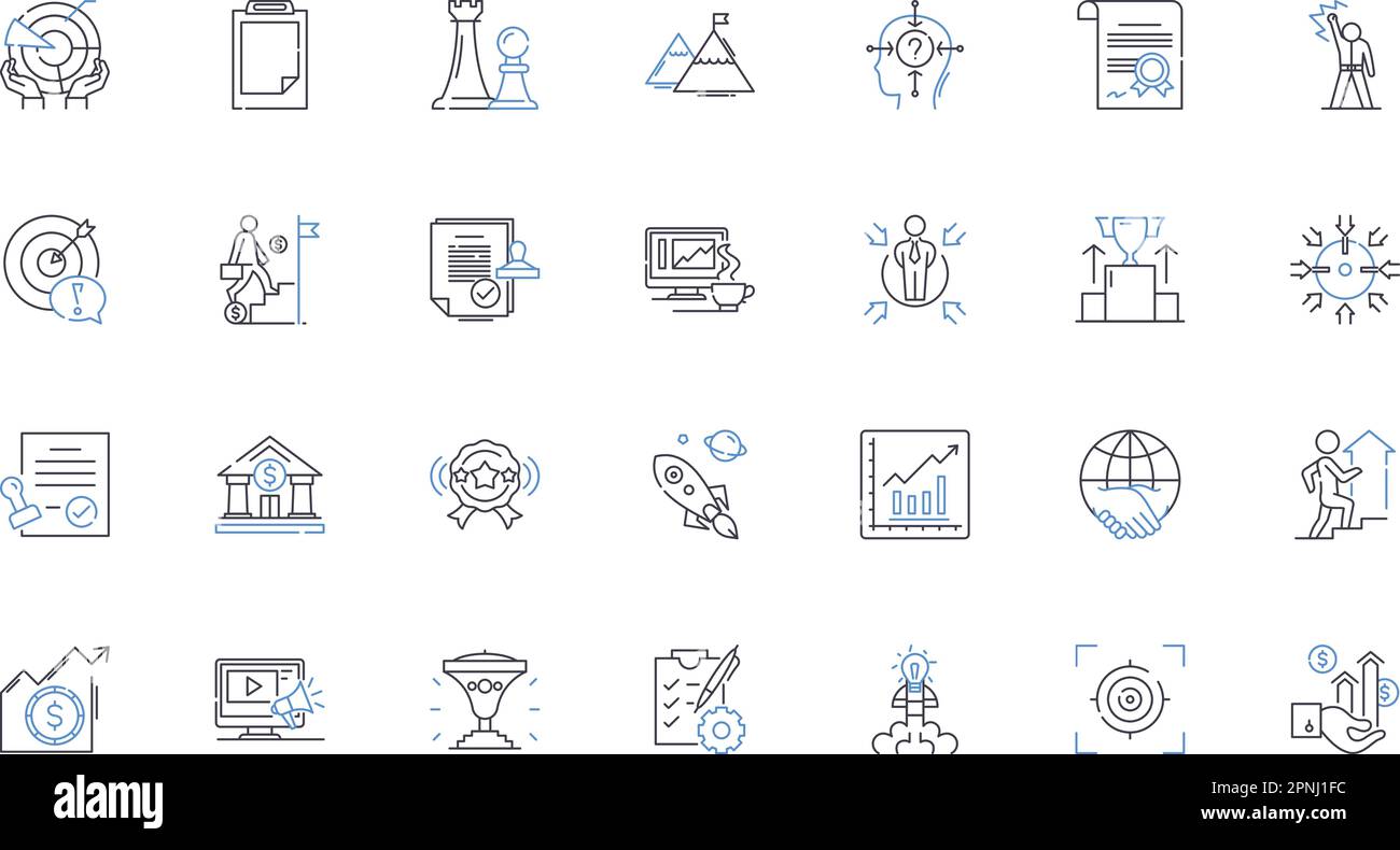 Communal oversight line icons collection. Governance, Supervision ...