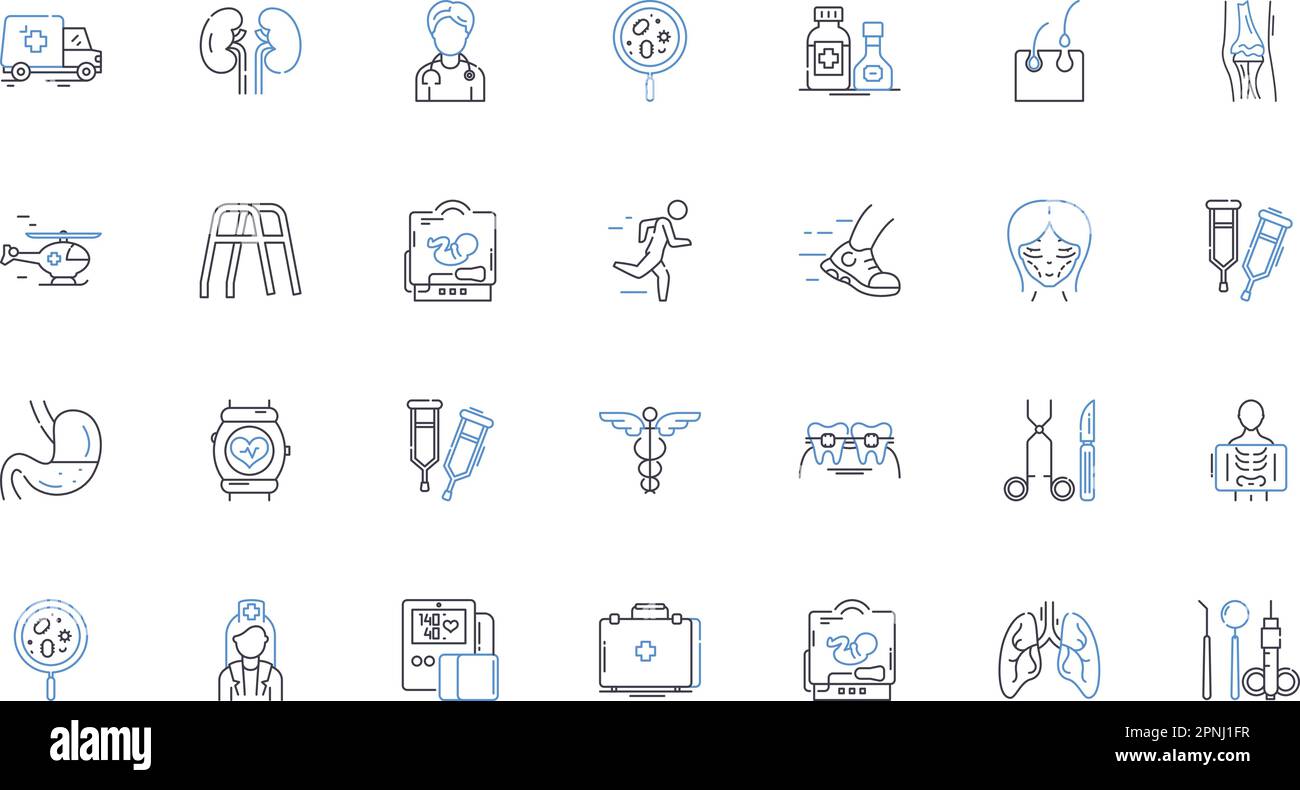 Functional medicine line icons collection. Holistic, Integrative ...