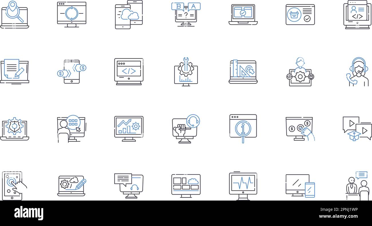 Lead generation line icons collection. Prospects, Conversion ...