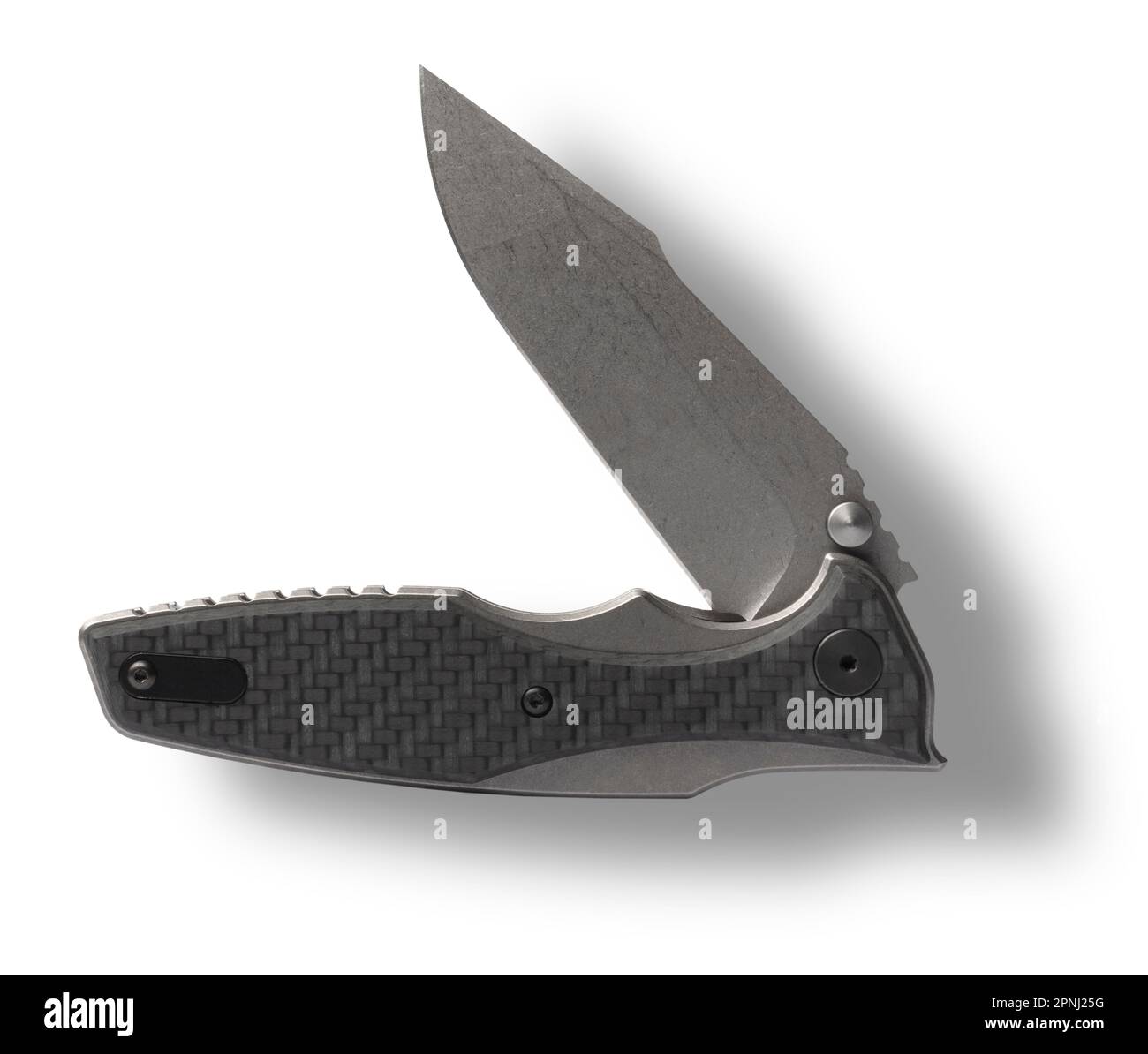 Partially opened self-defense knife with shadow behind Stock Photo - Alamy