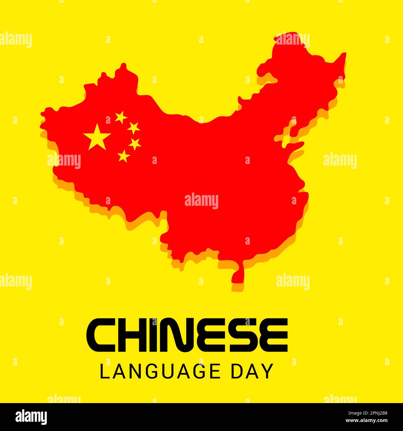 Vector illustration of a Background for Chinese Language Day Stock ...