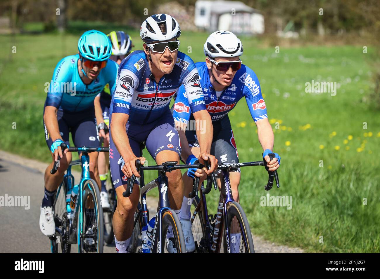 Huy, Belgium. 19th Apr, 2023. Belgian Louis Vervaeke of Soudal Quick ...