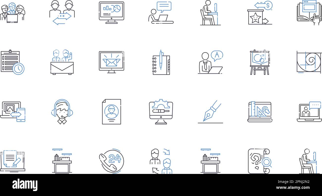 Assembly and convention line icons collection. Reunion, Gathering ...