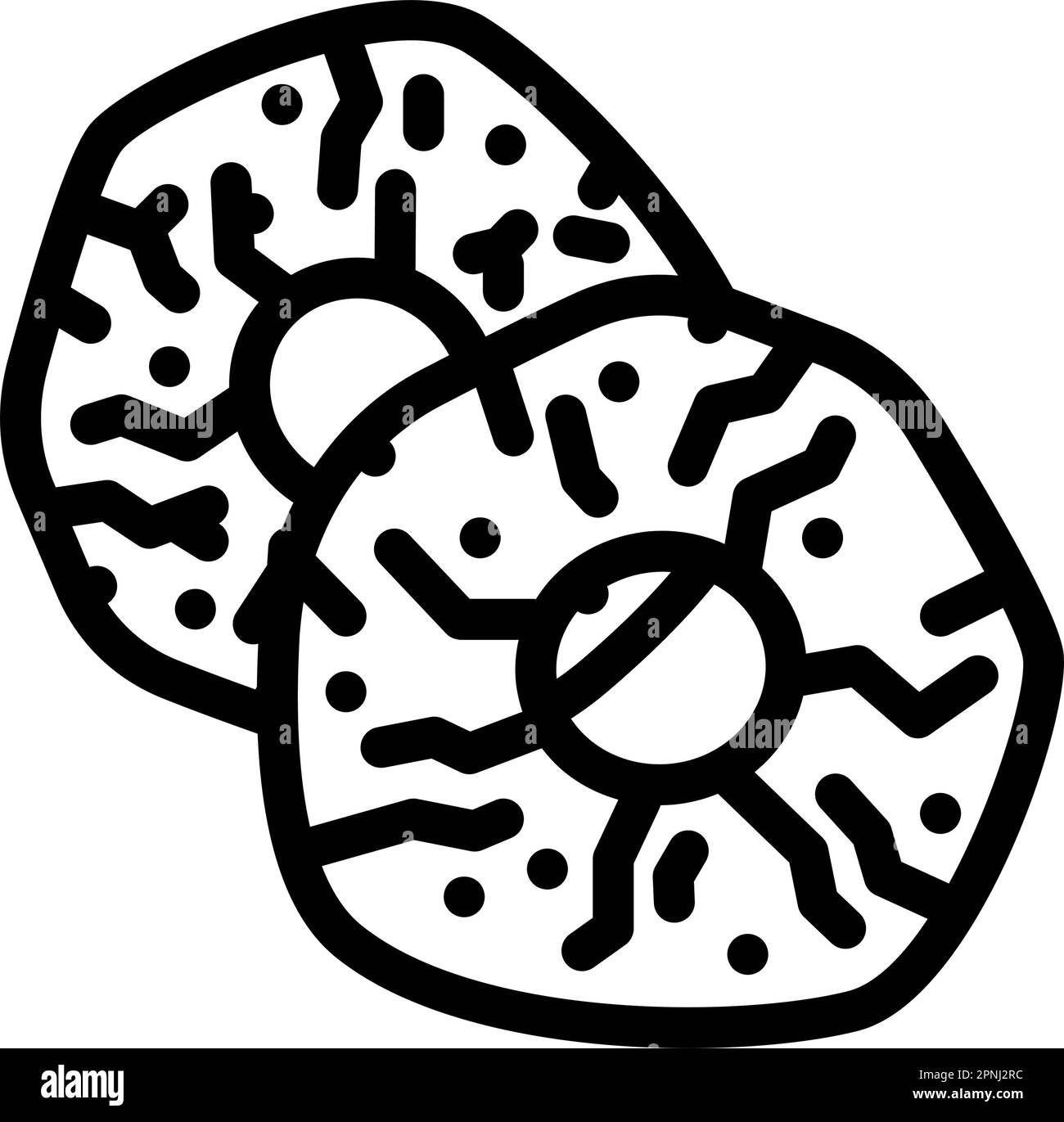 pineapple dried fruit line icon vector illustration Stock Vector Image ...