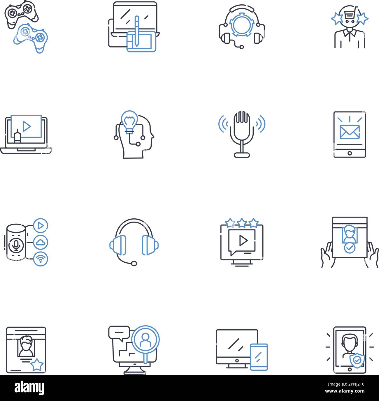 Pitch line icons collection. Energetic, Convincing, Persuasive ...