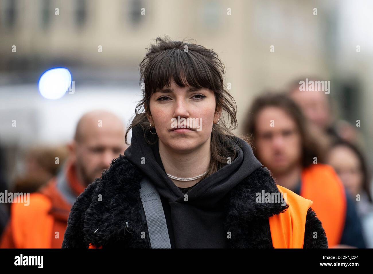 Berlin, Germany. 19th Apr, 2023. Carla Hinrichs, spokesperson of the ...