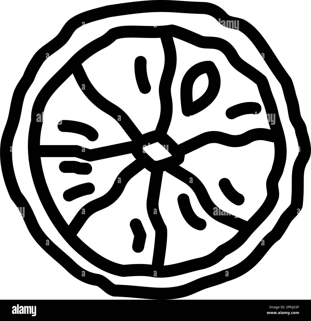 lemon dried fruit line icon vector illustration Stock Vector Image ...