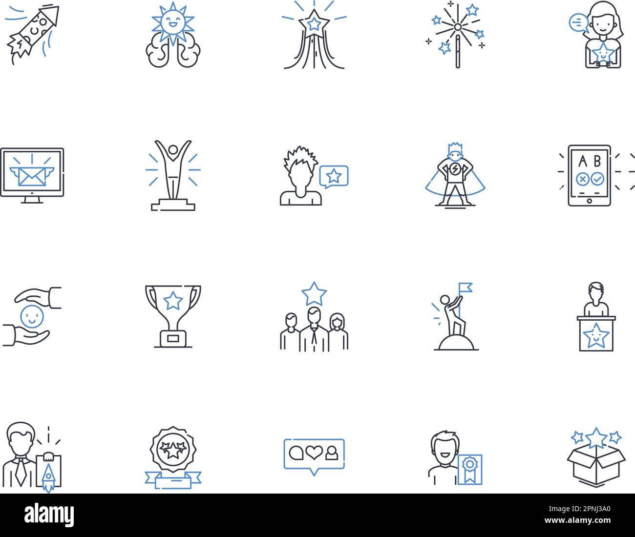 Booming business line icons collection. Profit, Expansion, Growth ...