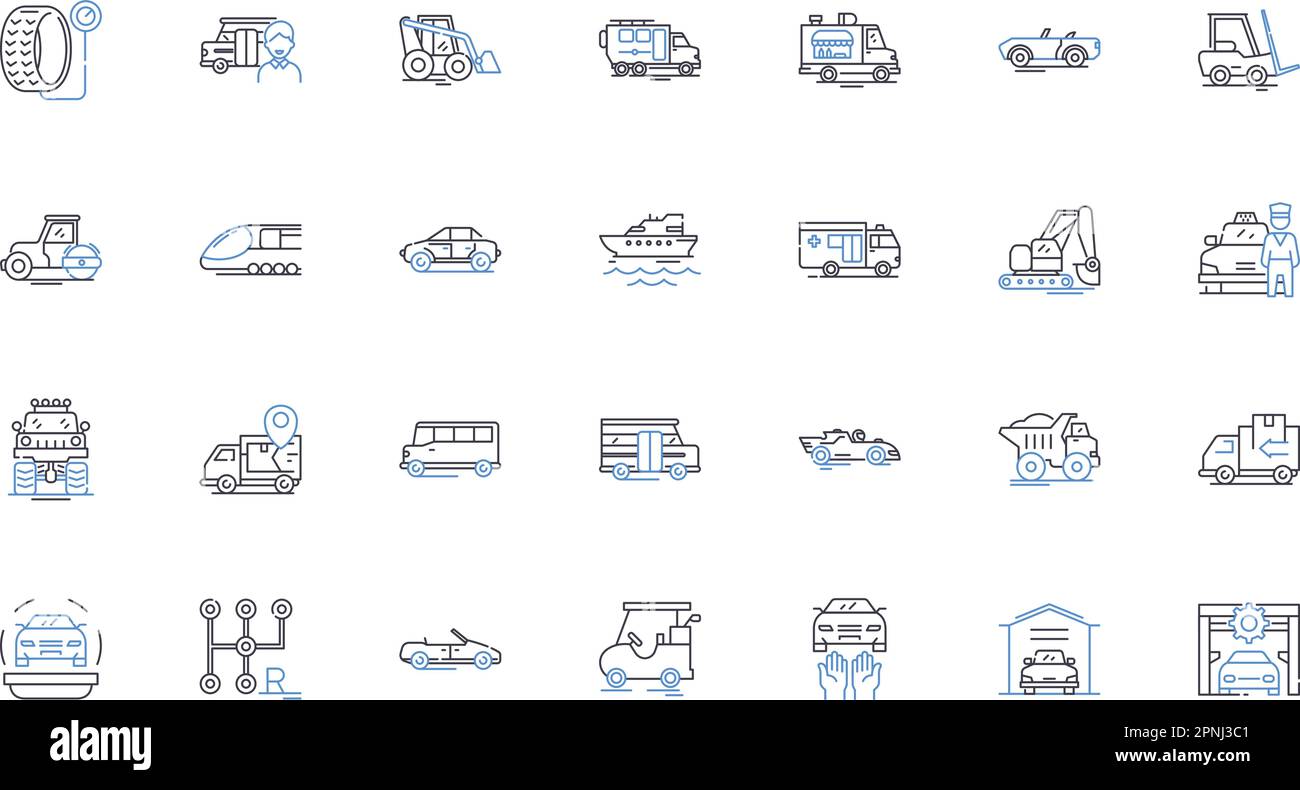 Freight line icons collection. Shipping, Transportation, Logistics ...