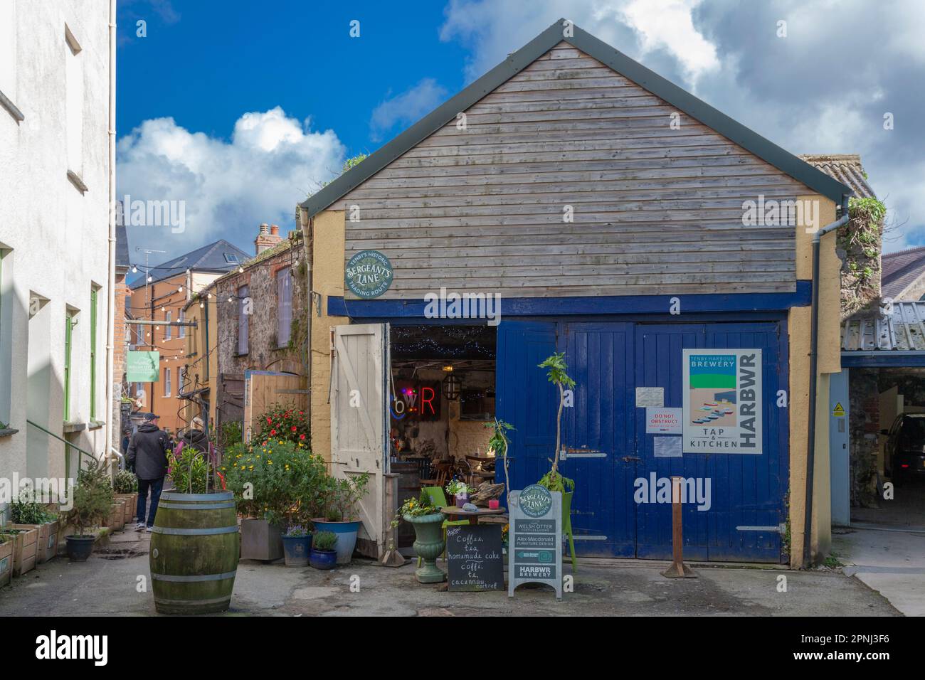 Sergeant's Lane, St Julian Street, Tenby, Pembrokeshire, Wales, UK ...