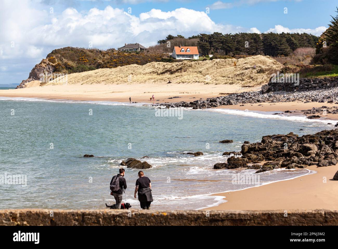 Caldey Island, Ynys Pyr, Priory Bay Beach, Pembrokeshire Wales UK Stock ...